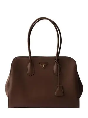 Prada Leather Tote Bag - Brown
