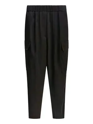 SEMPER Tapered Trousers With Cargo Pockets - Black