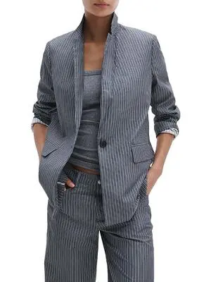 Rag & Bone Jennie Poplin Striped Blazer - Sal Stripe
