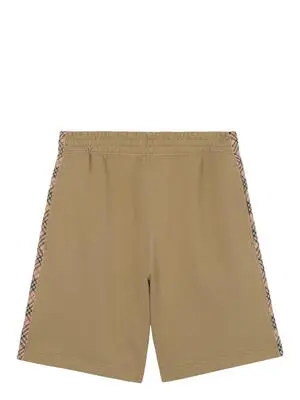 Burberry Check-trim Sweatshorts - Beige