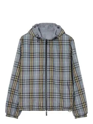 Burberry Reversible Check Print Jacket - Blue