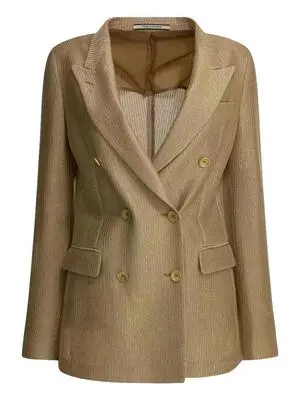 Tagliatore Double-Breasted Blazer Neutrals