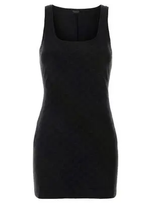 Gucci Gg Jacquard Dress - Black
