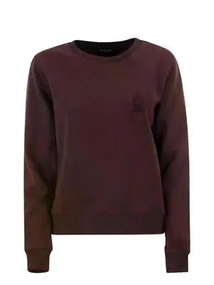 DONDUP Crew-neck Sweatshirt With Logo Embroidery - Brown