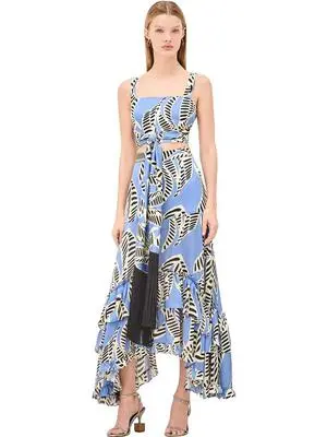 Alexis Bexley Printed Midi Skirt - Red