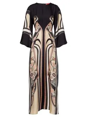 La DoubleJ Sorella Printed Silk Maxi Dress - Multicoloured