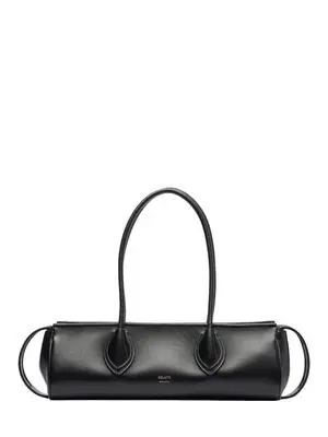 Khaite Khaite Donna Leather Shoulder Bag Black