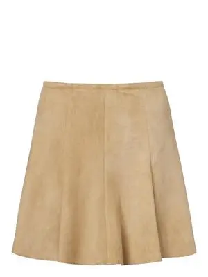 Stouls Mila Suede Miniskirt - Beige