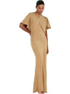 REFORMATION Caila Silk Maxi Dress Yellow
