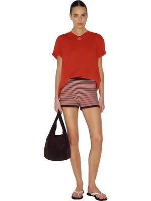 REFORMATION Rowan Oversized T-shirt - Red