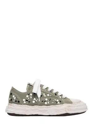 Mihara Yasuhiro Peterson 23 Og Sole Embellished Canvas Low - Green
