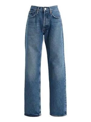 AGOLDE Lana Rigid High-Rise Straight-Leg Jeans Medium Wash