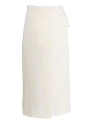 TOTEME Cotton-silk Midi Wrap Skirt - Ivory