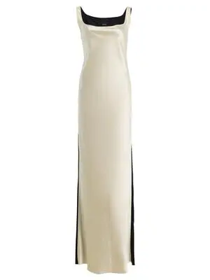 BEVZA Duality Two-Tone Satin Maxi Dress