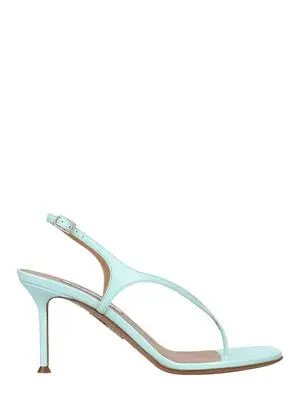 AQUAZZURA Leather Bikini Thong Sandals 75 - Blue