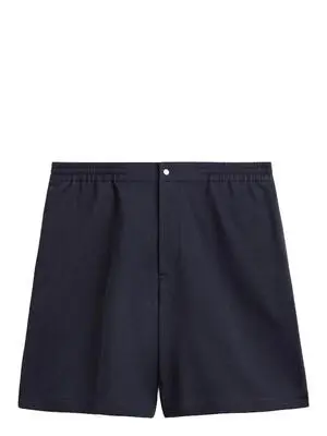 Cos Paneled Jersey Shorts With Elasticated Waist - Navy