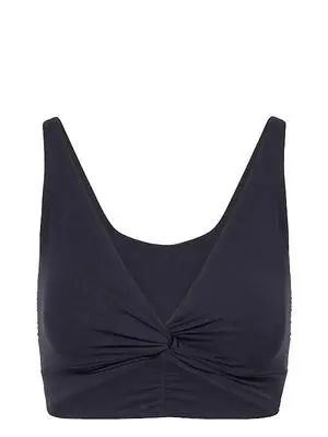 Free People Never Better Reversible Twist Crop Sports Bra - Black