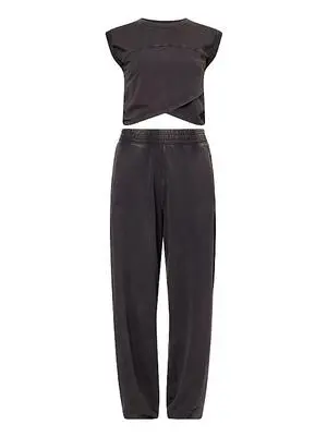 Free People Cotton-jersey Set - Black