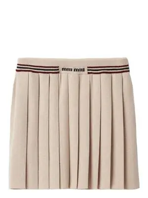 Miu Miu Cashmere Skirt - Natural