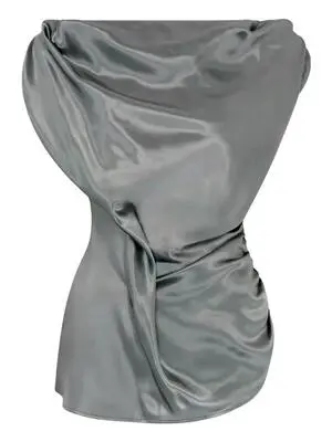 Paris Georgia Draped Top - Grey