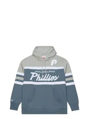 Mitchell & Ness Philadelphia Phillies Cooperstown Collection Thunderstorm Head Coach Hoodie - Gray