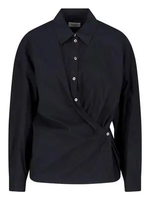 LEMAIRE Cotton And Silk Shirt - Black