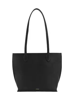 Vince Mini Athene Nappa Leather Tote - Black