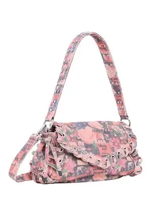 Desigual Collage Denim Crossbody Bag - Multi