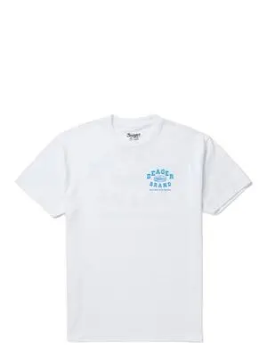 SEAGER CO Saloon Cotton Graphic T-shirt - White