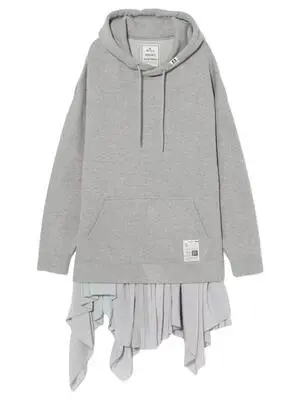 Mihara Yasuhiro Logo-patch Hooded Dress - Grey