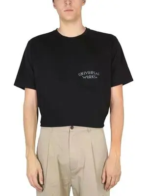 Universal Works Logo-print T-shirt - Black