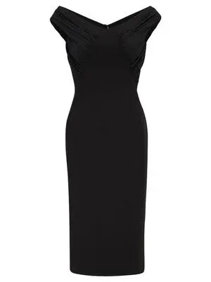 Dolce & Gabbana Crêpe Organza Bodycon Dress - Black