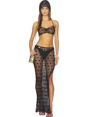 Superdown Marlie Skirt Set - Black