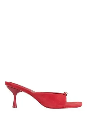 Simkhai Carey Suede Mules Red