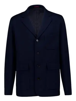 Gucci Dark Cotton Jersey Blazer - Blue