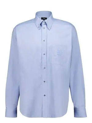 Fendi Airforce Blue Cotton Shirt Blue