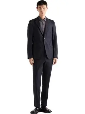 Prada Navy Wool-cashmere Slim Suit - Blue