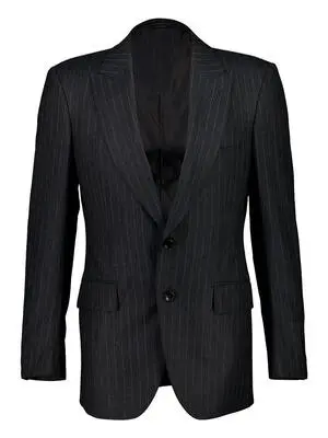 TOM FORD Dark Wool Pinstripe Blazer - Grey