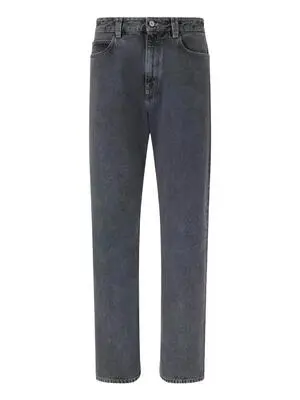 FERRARI Five-pocket Marbled Denim Jeans - Grey