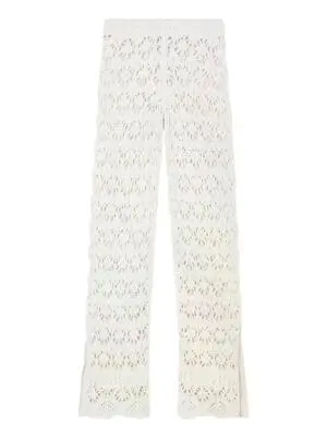 Alanui Crochet Knit Trousers - Neutrals