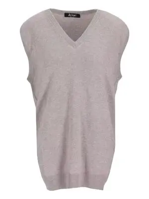 LA ROSE V-neck Knit Vest - Grey