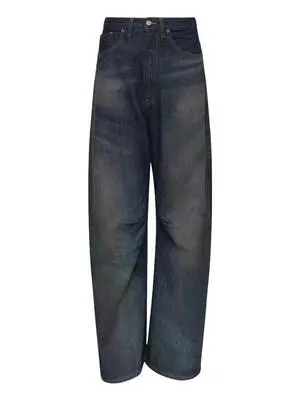MAISON MARGIELA High Waist Wide Leg Jeans - Blue