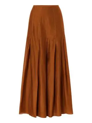 Escvdo Lauri Cotton Maxi Skirt - Brown