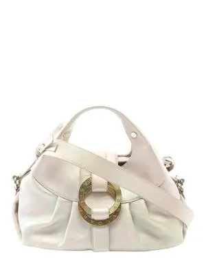 BVLGARI 2010-2026 Leather Chandra Satchel - Grey
