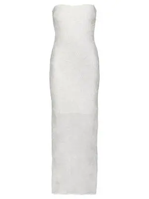 ROTATE BY BIRGER CHRISTENSEN Floral Mesh Tube Dress - White
