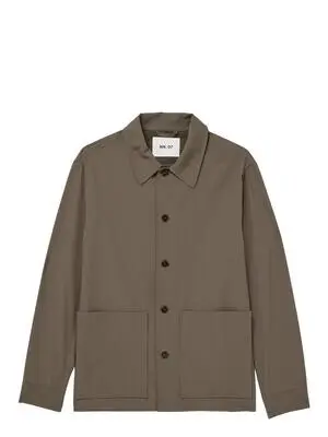 Nn07 Blaze 10038 Striped Seersucker Overshirt - Green