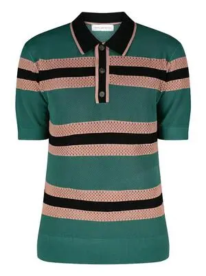 Dries Van Noten Mercy Stripe Polo Pine Multi