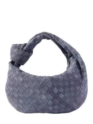 Bottega Veneta Bottega Veneta Jodie Small Intrecciato Suede Tote Blue