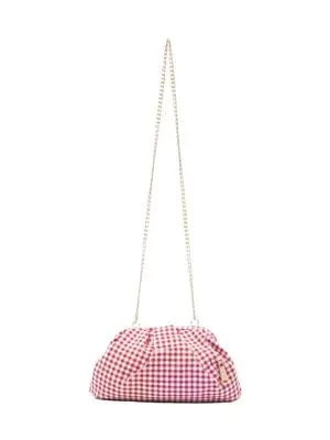 LA MILANESA Small Gingham Cross Body Bag - Red