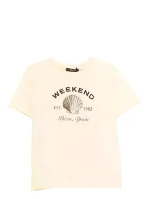 Max Mara Printed Cotton T-shirt - Neutrals
